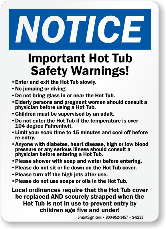 Hot Tub Safety Rules Sign At Frank Stephenson Blog