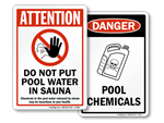 Swimming Pool Closed Signs