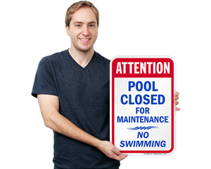 Swimming Pool Closed Signs | Free Shipping