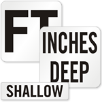 Swimming Pool Depth Markers – Save 10% on Vinyl Depth Markers